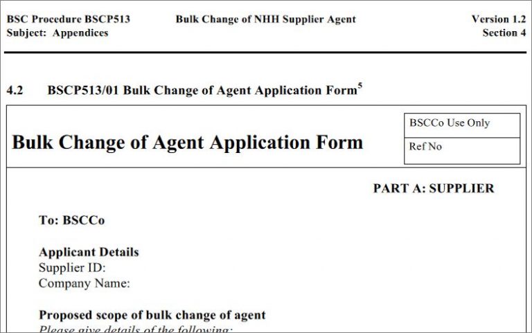 Bulk Change of Non Half Hourly Agent within the Performance Assurance Framework - Elexon ...